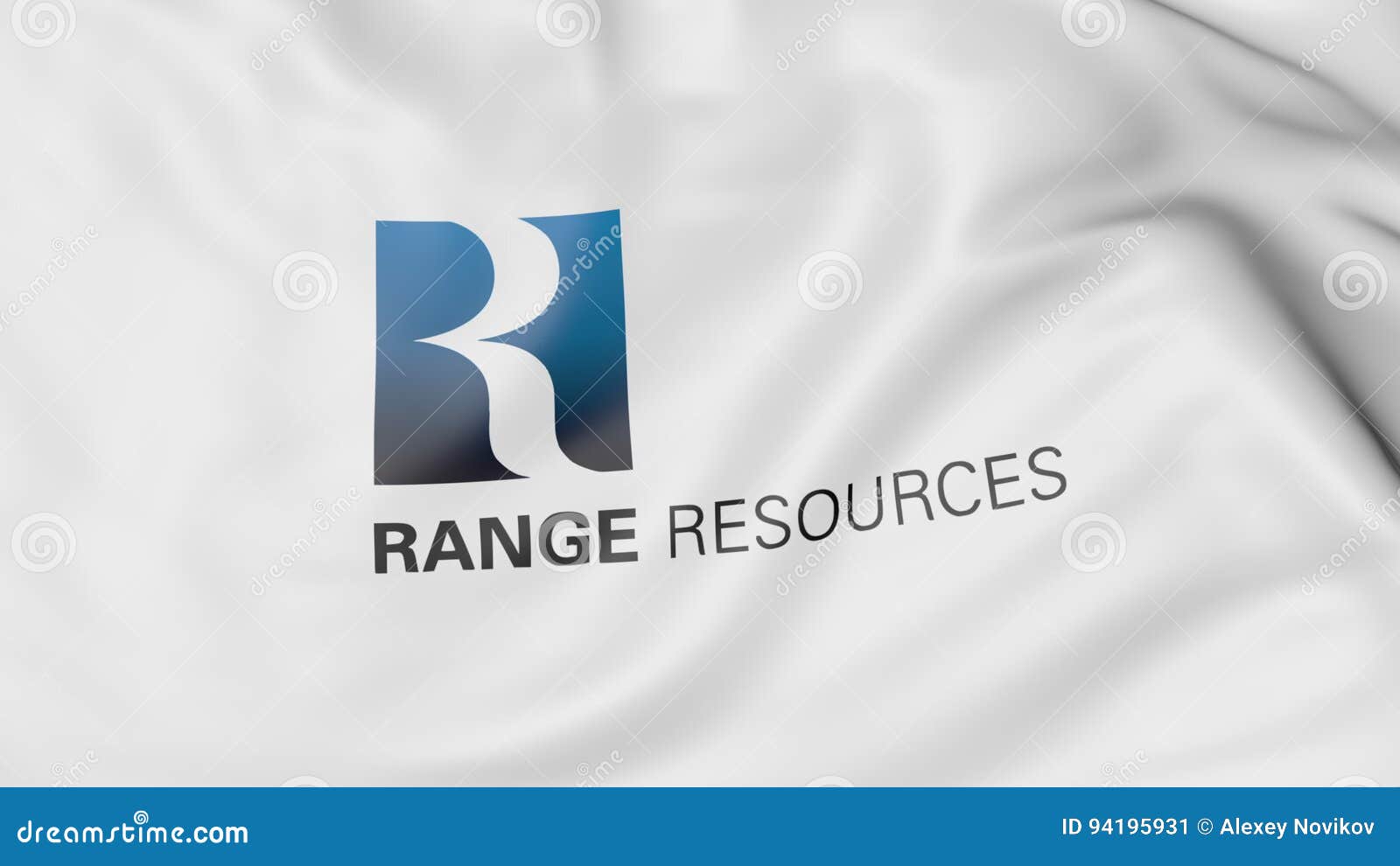Waving Flag with Range Resources Logo. Editorial 3D Rendering Editorial ...