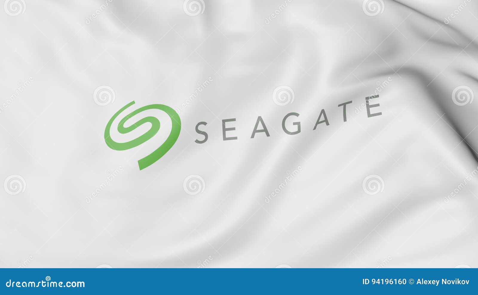 Waving Flag with Seagate Technology Logo. Editorial 3D Rendering ...