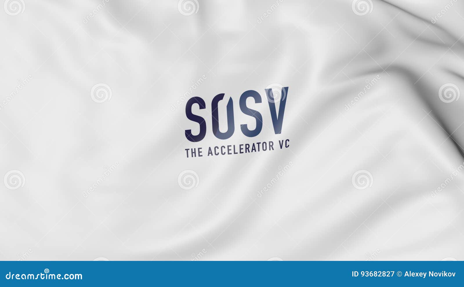 Waving Flag with SOSV Logo. Editorial 3D Rendering Editorial ...