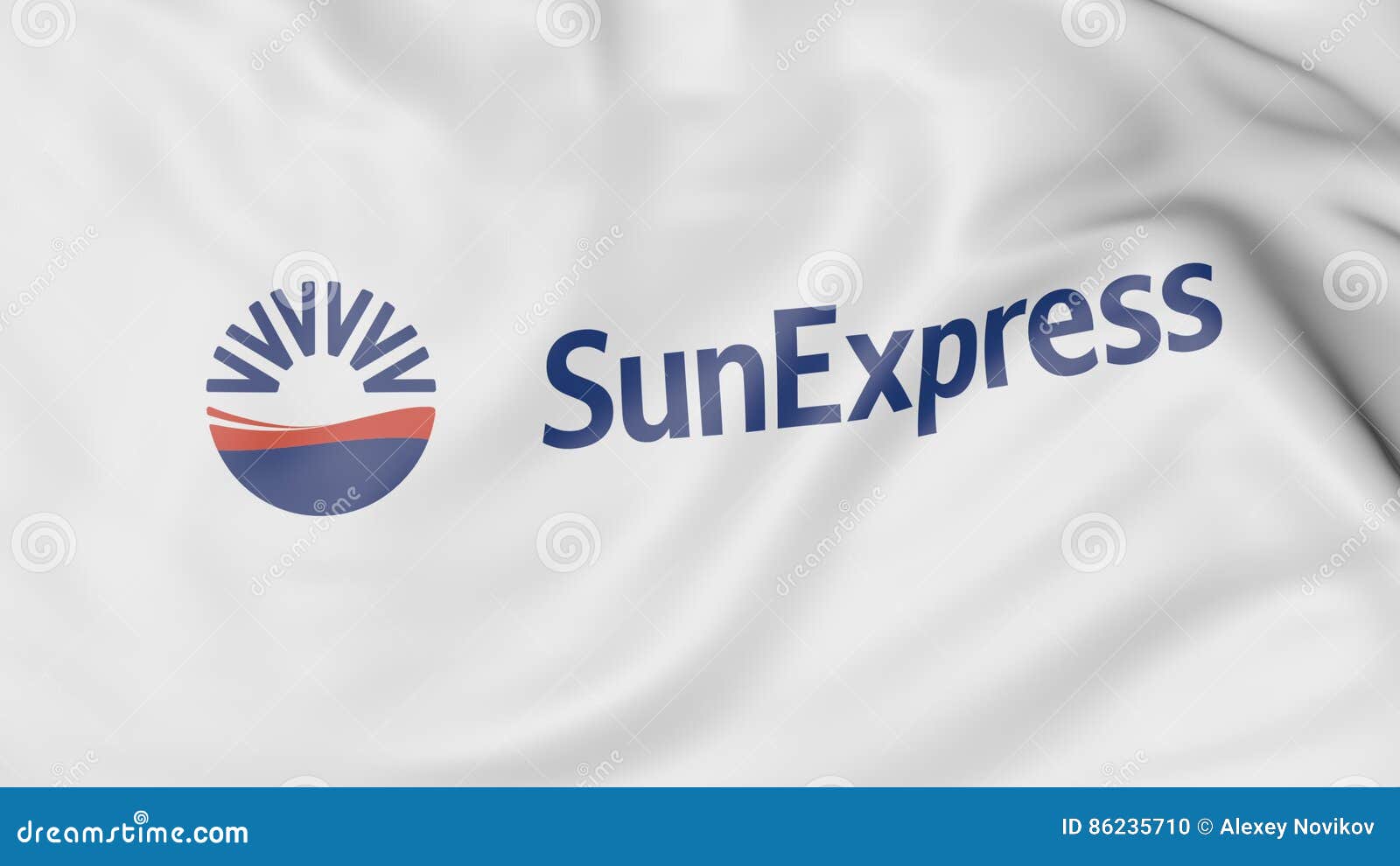 Waving Flag of SunExpress Editorial 3D Rendering Editorial Image ...
