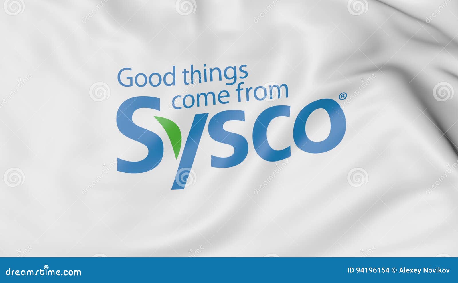 Waving Flag with Sysco Corporation Logo. Editorial 3D Rendering ...