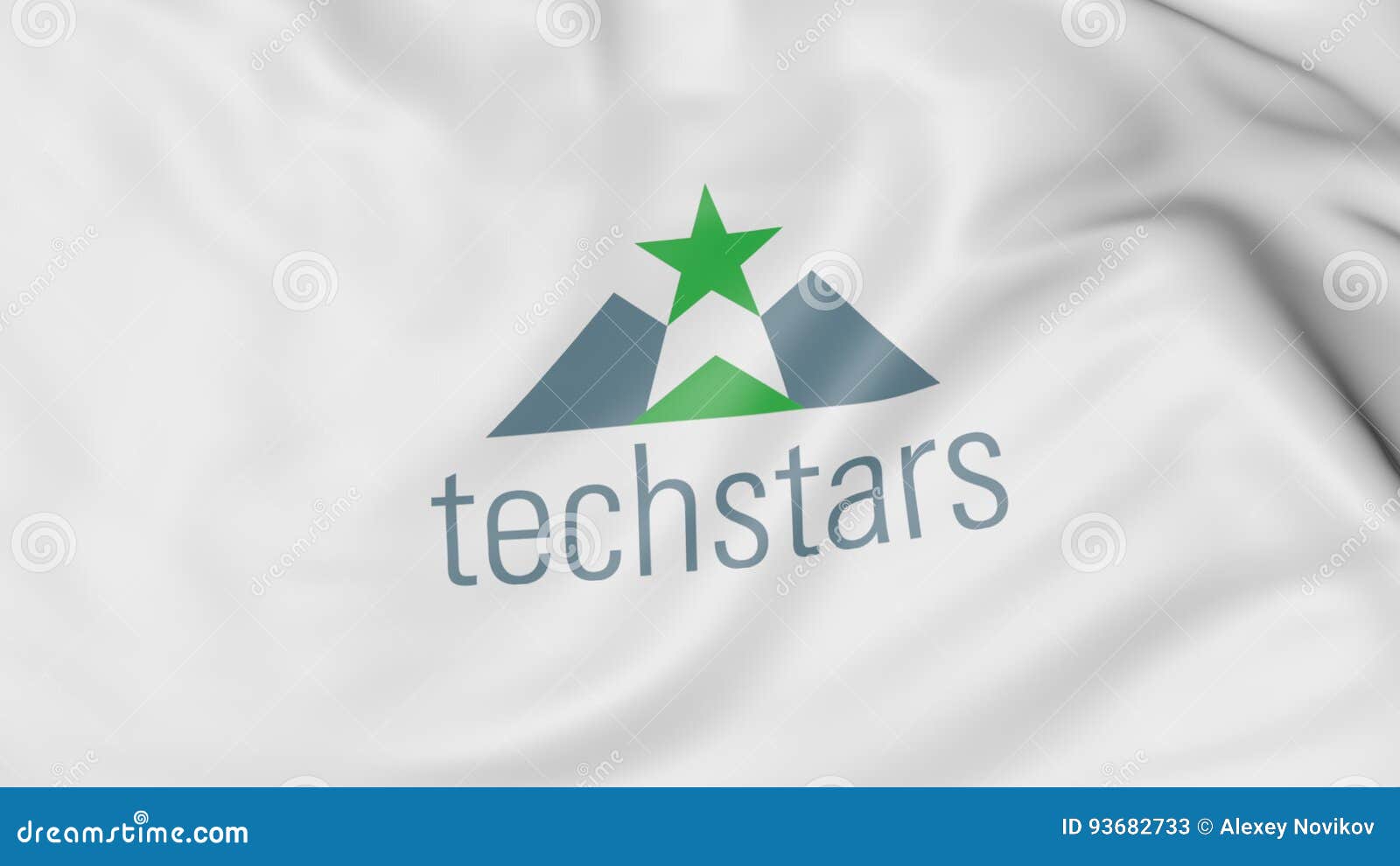 Waving Flag with Techstars Logo. Editorial 3D Rendering Editorial Stock ...