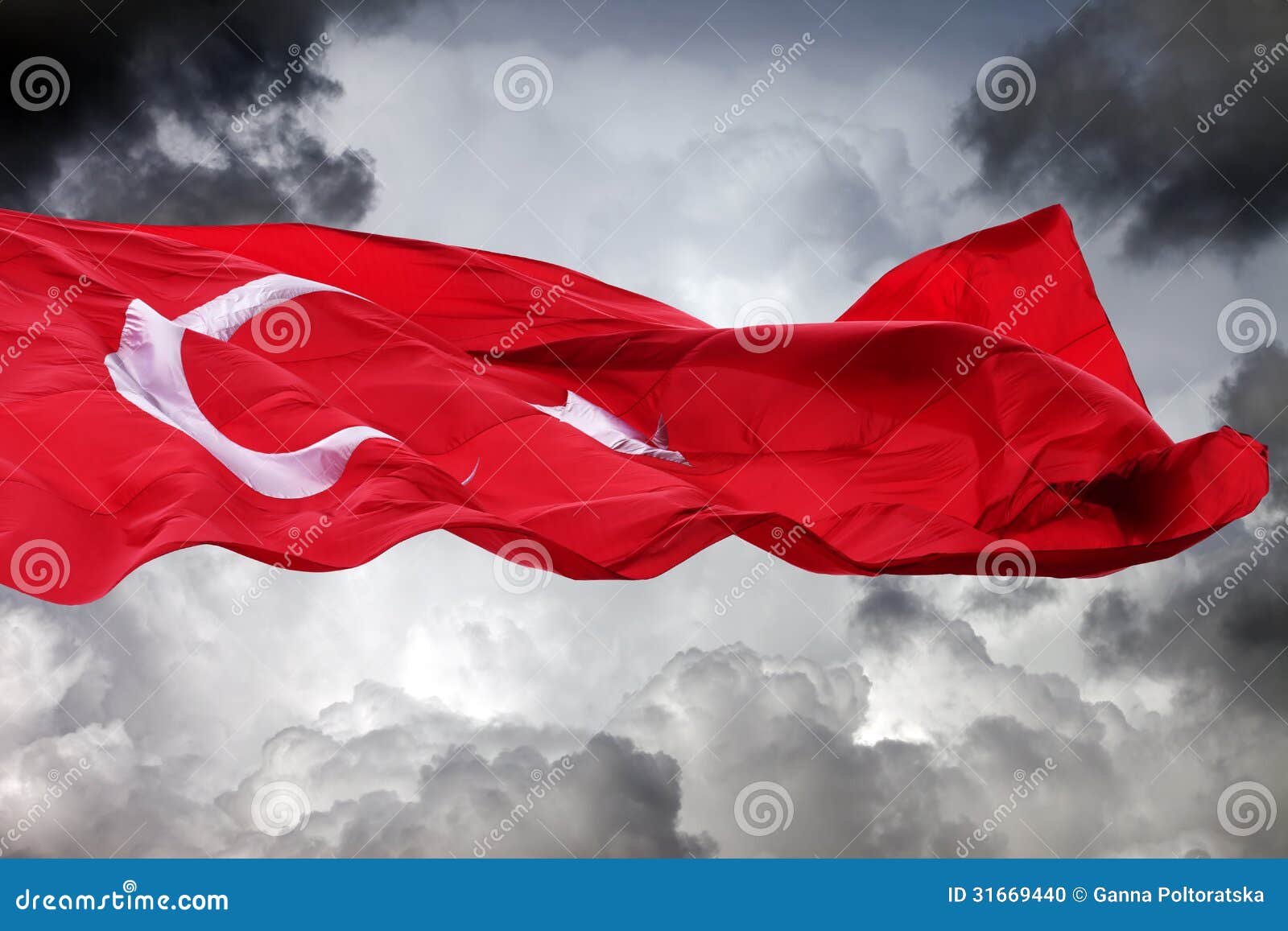 Waving flag of Turkey stock photo. Image of emblem, asian - 31669440