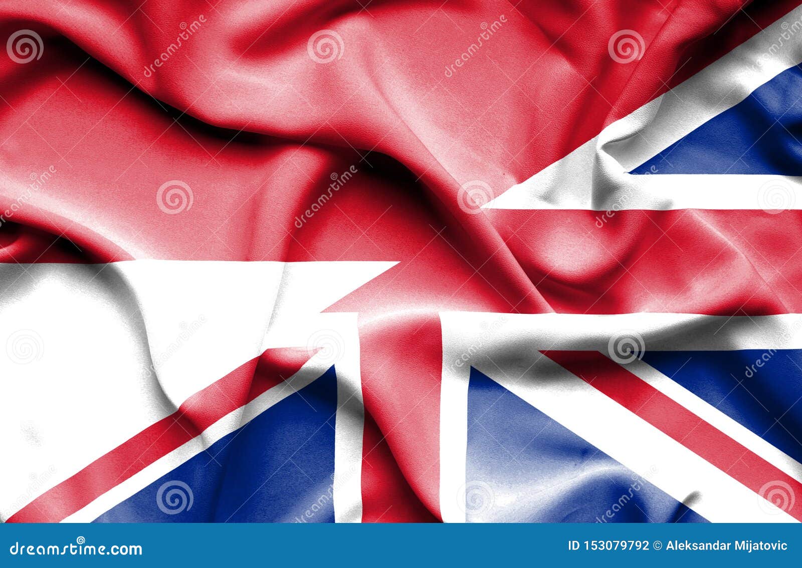 Waving Flag of United Kingdom and Indonesia Stock Illustration ... Waving Flag of United Kingdom and Indonesia Stock Illustration ...