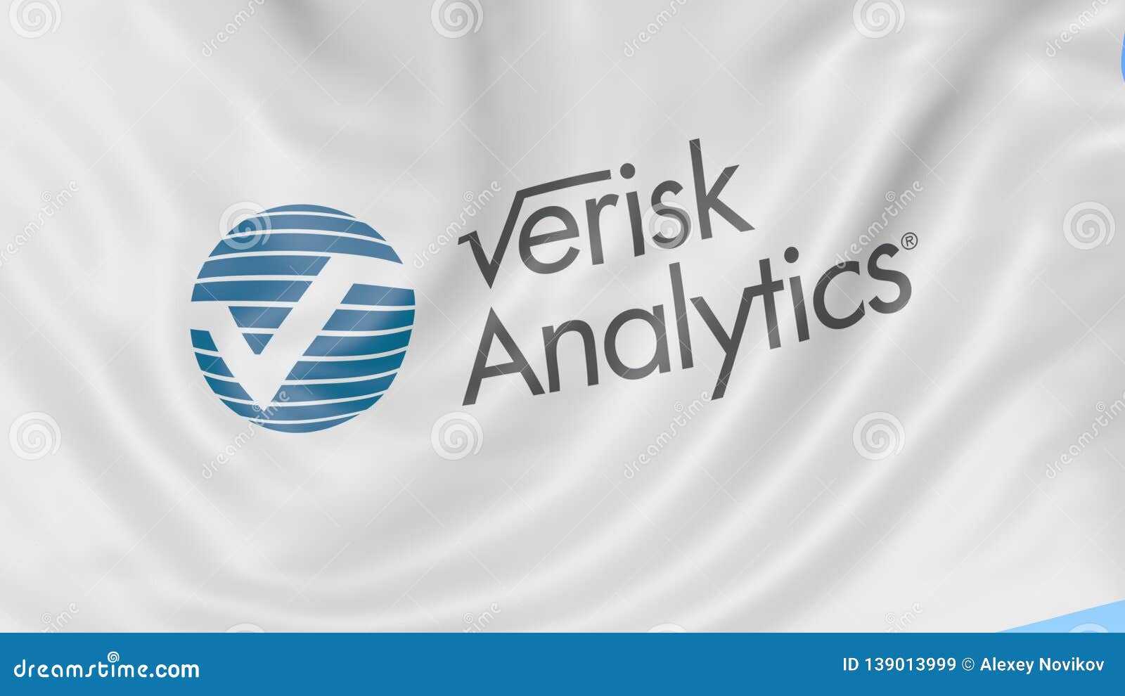 Waving Flag with Verisk Analytics Logo. Seamles Loop 4K Editorial ...