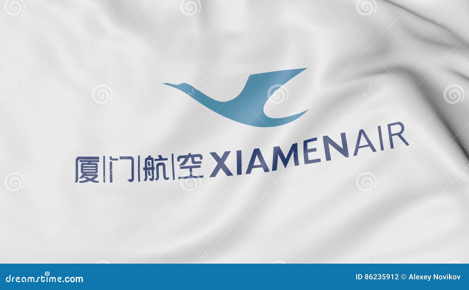 Waving Flag of XiamenAir Editorial 3D Rendering Editorial Photography ...