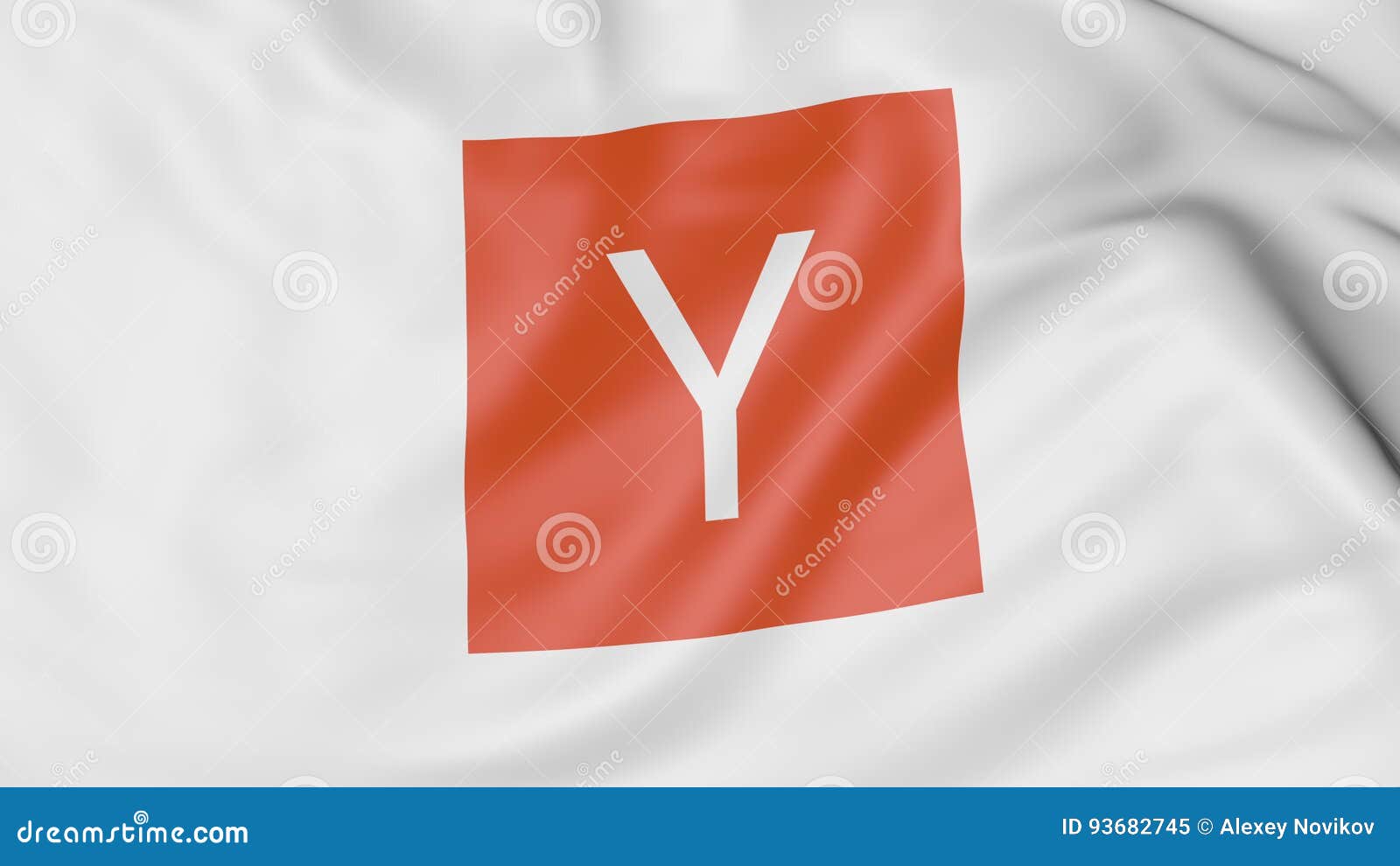 Waving Flag with Y Combinator Logo. Editorial 3D Rendering Editorial ...