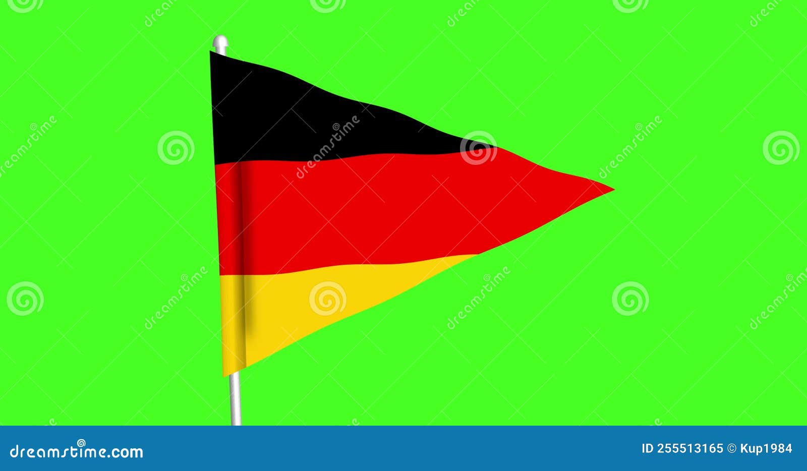 Waving German Flag, 4K Animation on Green Screen. Stock Video - Video ...