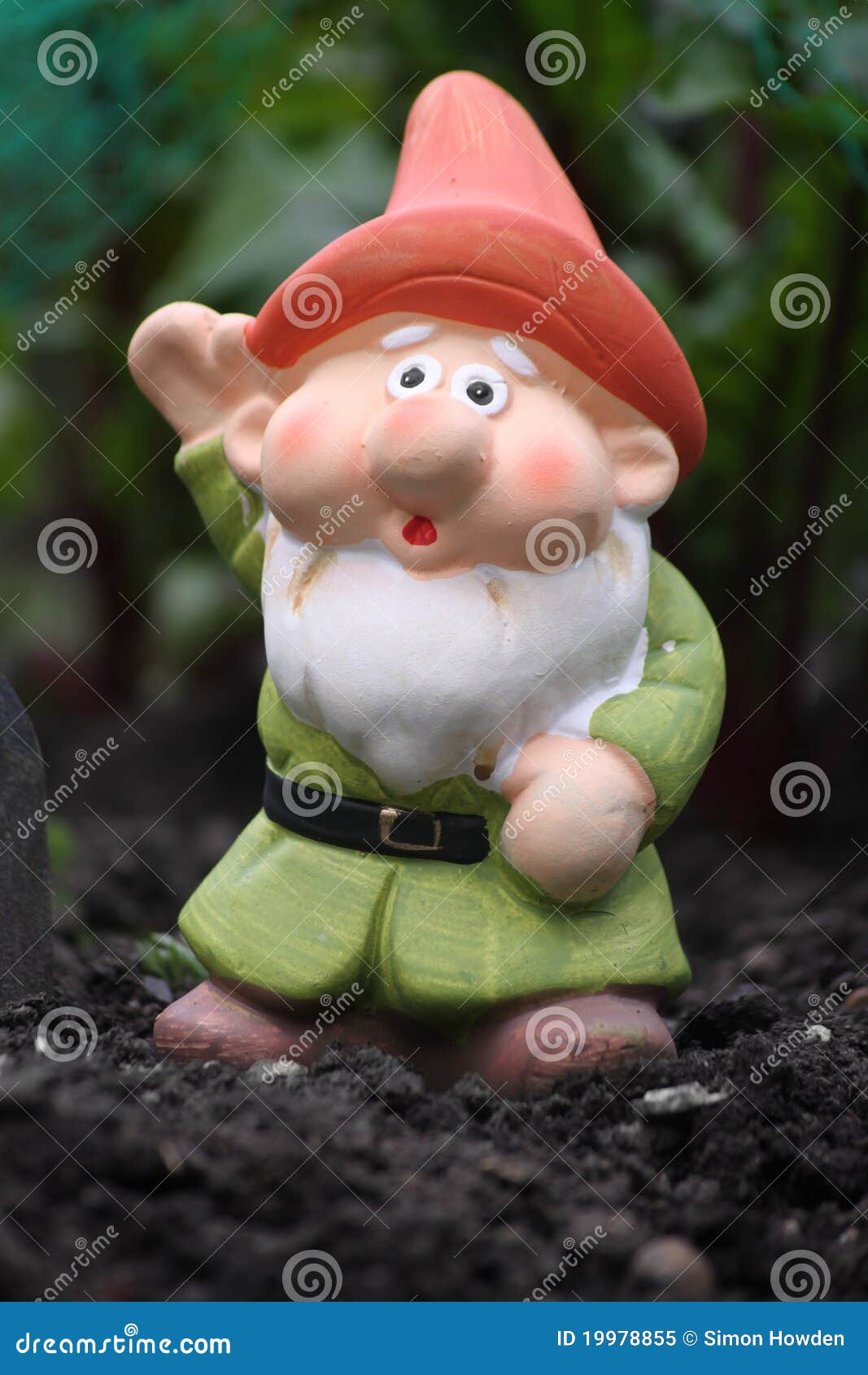 Waving Gnome stock image. Image of standing, handmade - 19978855