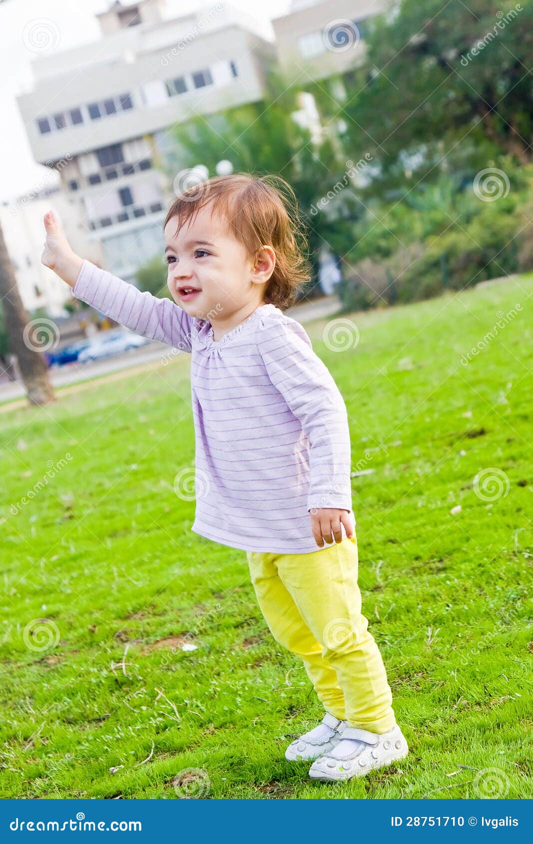 Waving goodbye stock photo. Image of girl, game, nature - 28751710