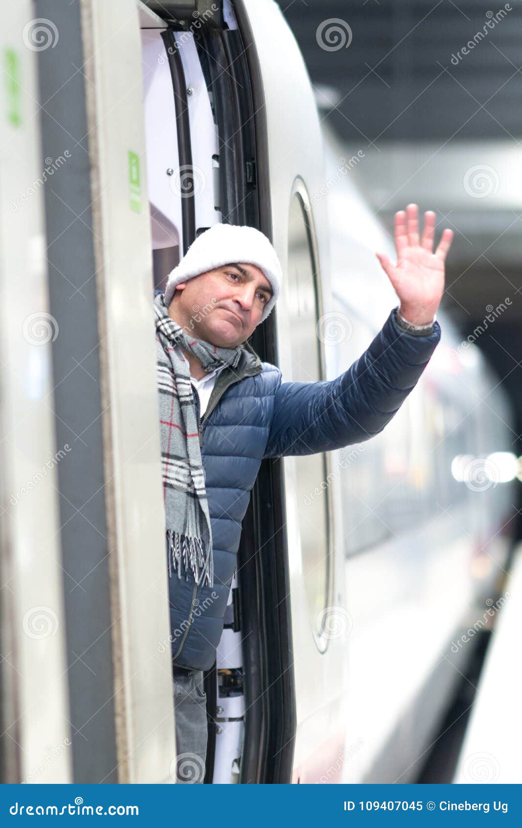 Man Waving Goodbye