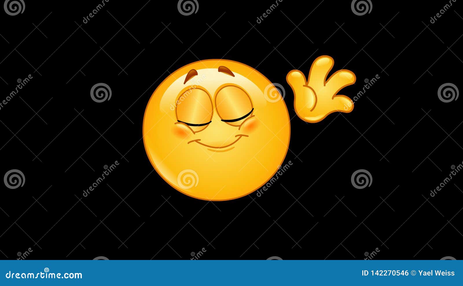Waving Hello Emoticon Animation Stock Footage - Video of hello ...