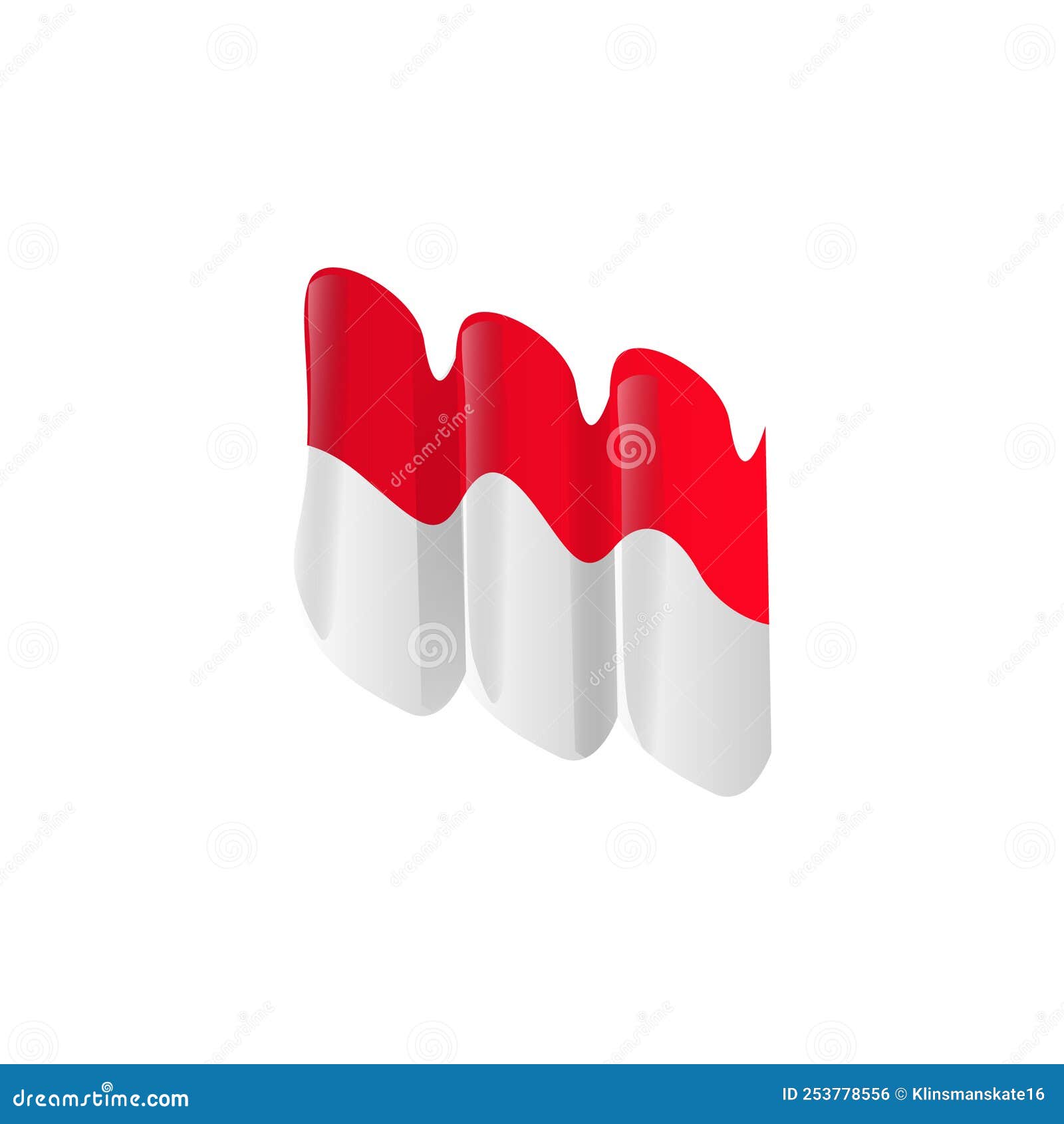 Waving Indonesia Flag Icon Illustration Vector Stock Vector ...