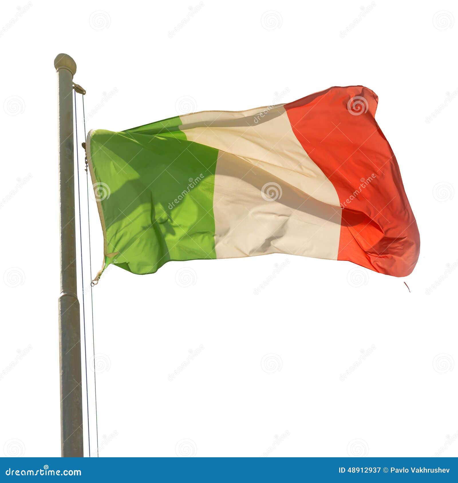Waving Italian flag stock image. Image of flag, horizontal - 48912937