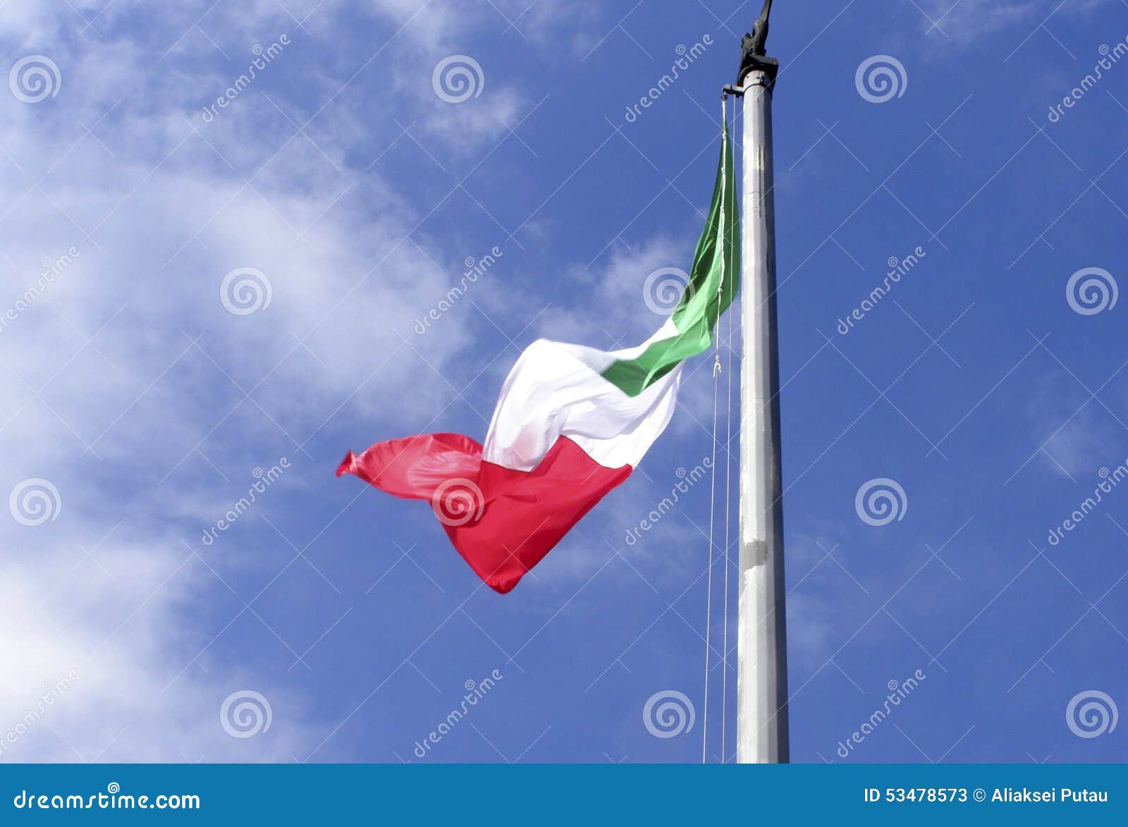 Waving Italian flag stock image. Image of wave, italian - 53478573