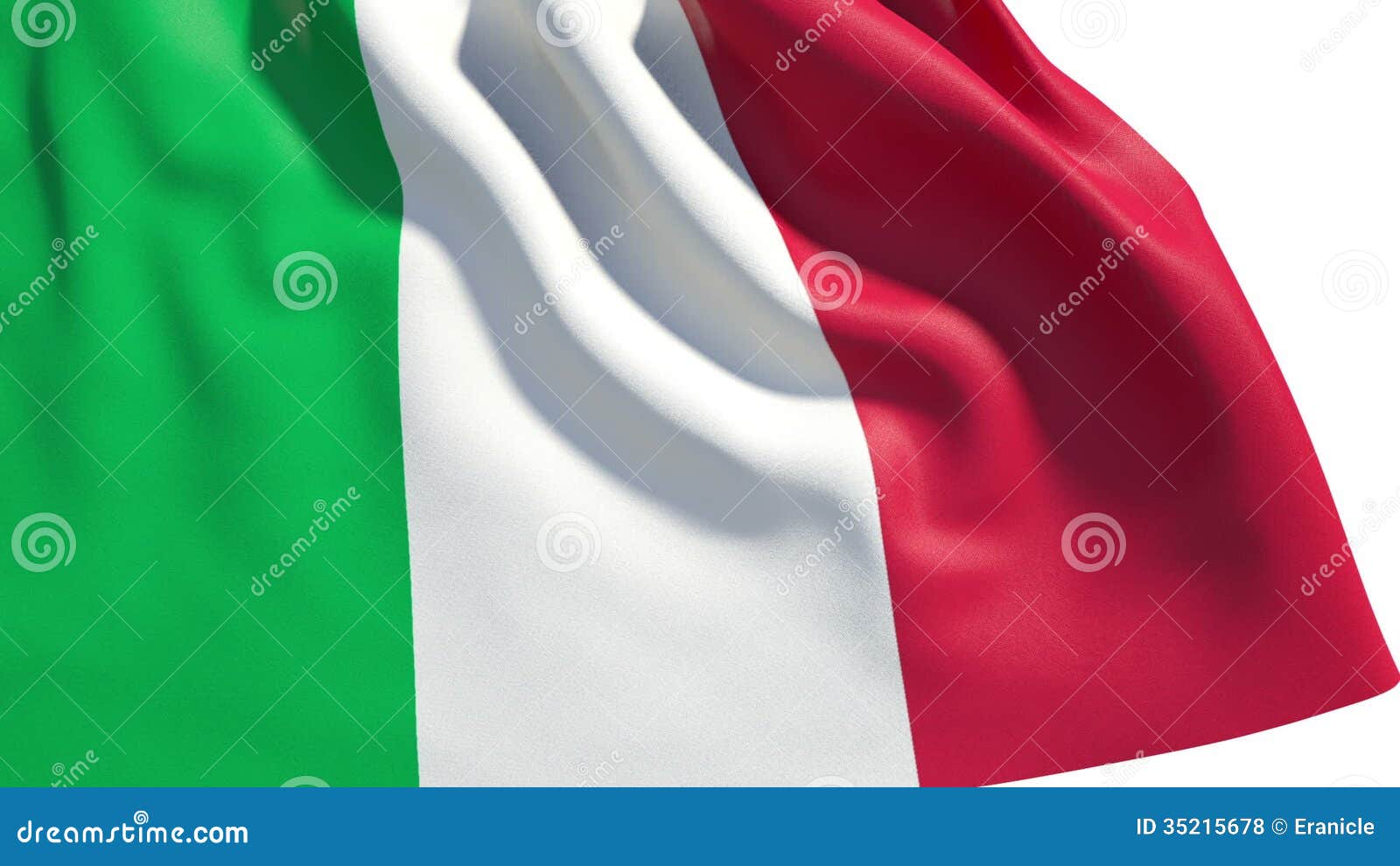 Italian Flag Waving Animation