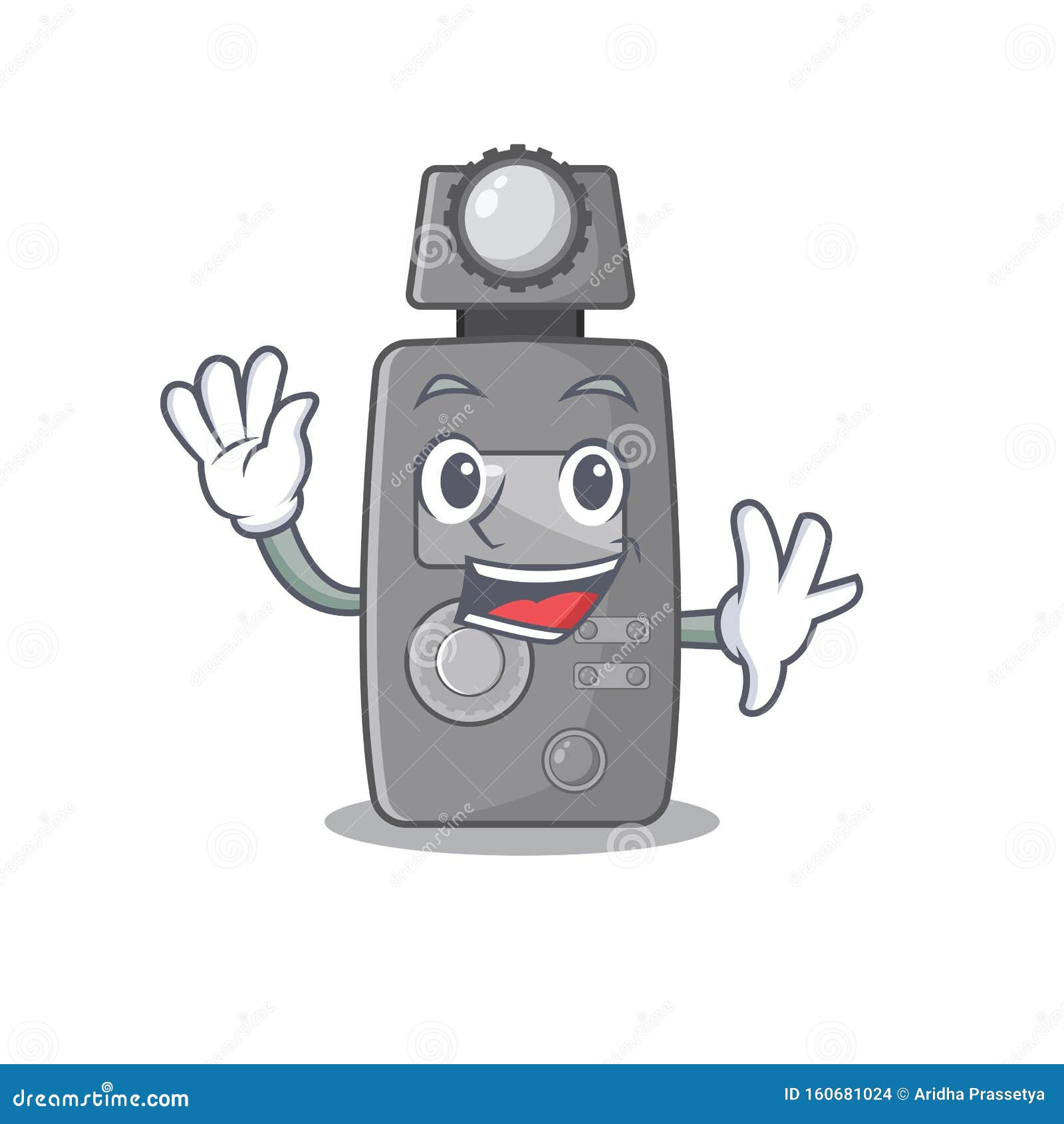 Waving Light Meter Isolated with the Cartoon Stock Vector ...