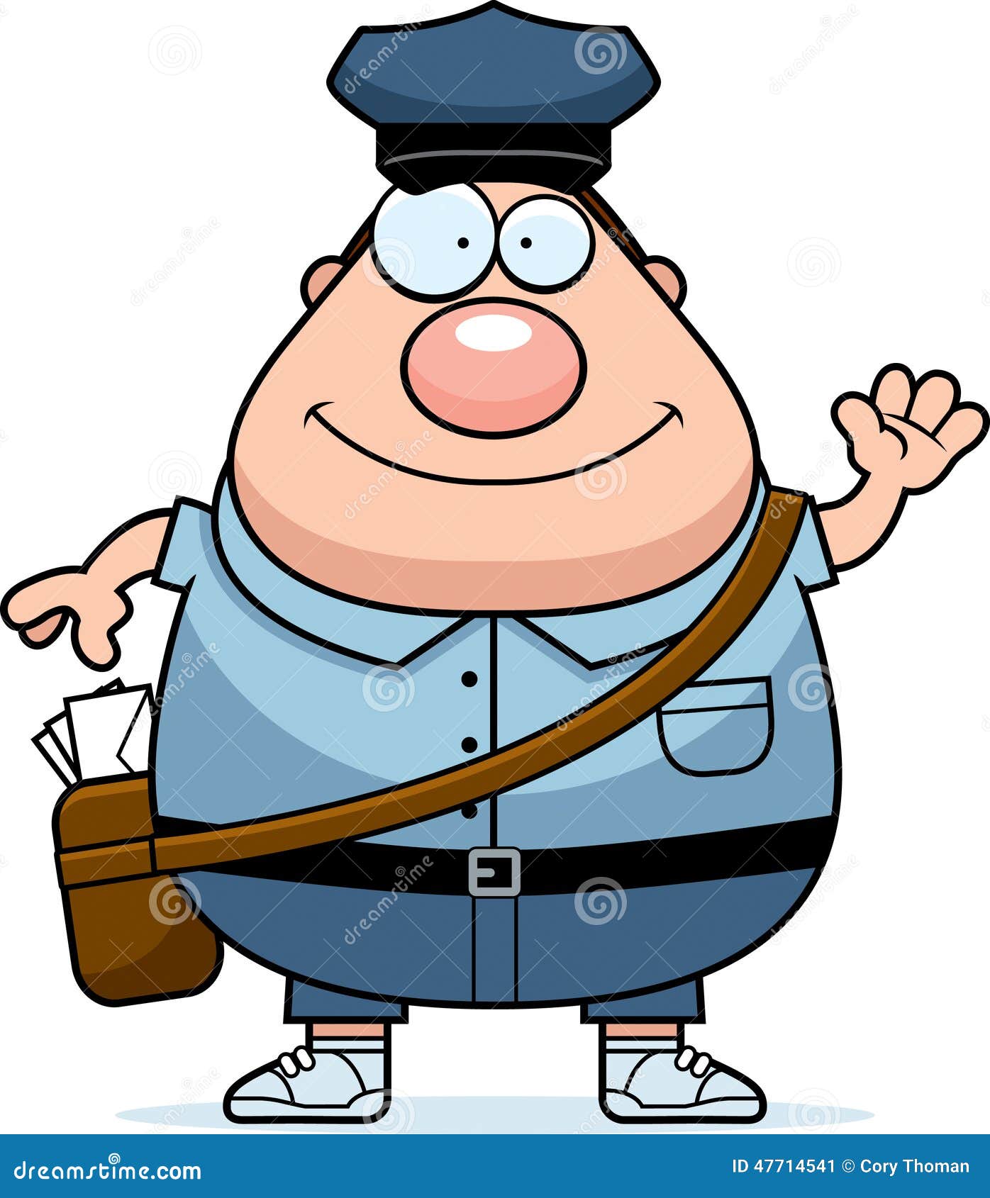 Waving Mailman stock vector. Illustration of waving, graphic - 47714541