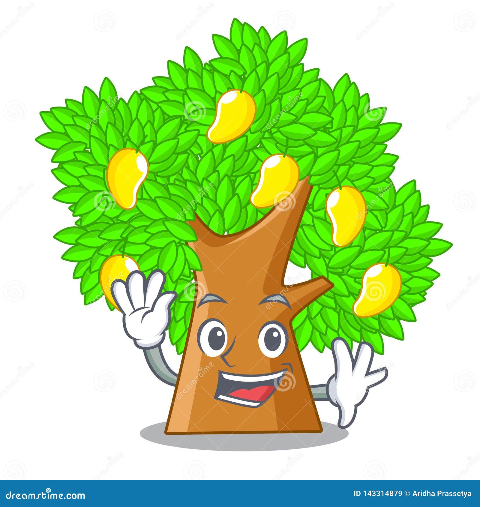 Waving Mango Tree In The Cartoon Shape | CartoonDealer.com #143314879