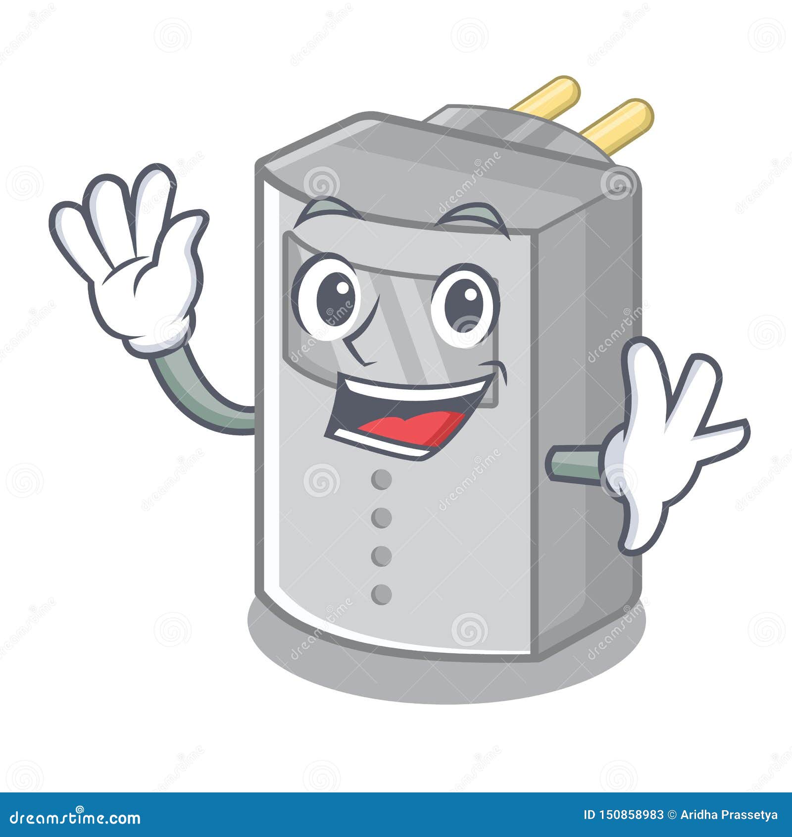 Waving Motion Sensor in the Cartoon Shape Stock Vector - Illustration ...