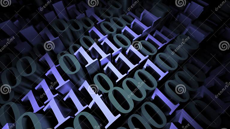 Waving Number Ones and Zeros. Design. Binary Code, Concept of Computer ...