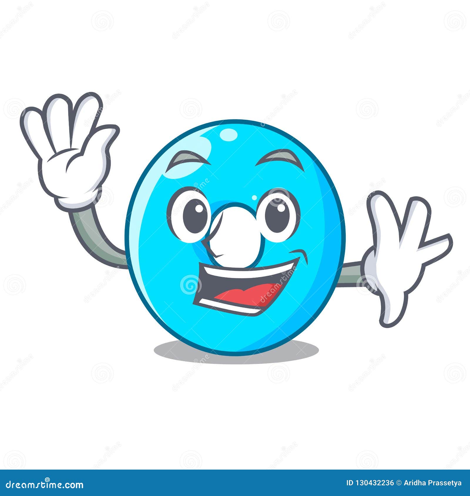 Waving the Number Zero on a Cartoon Stock Vector - Illustration of ...