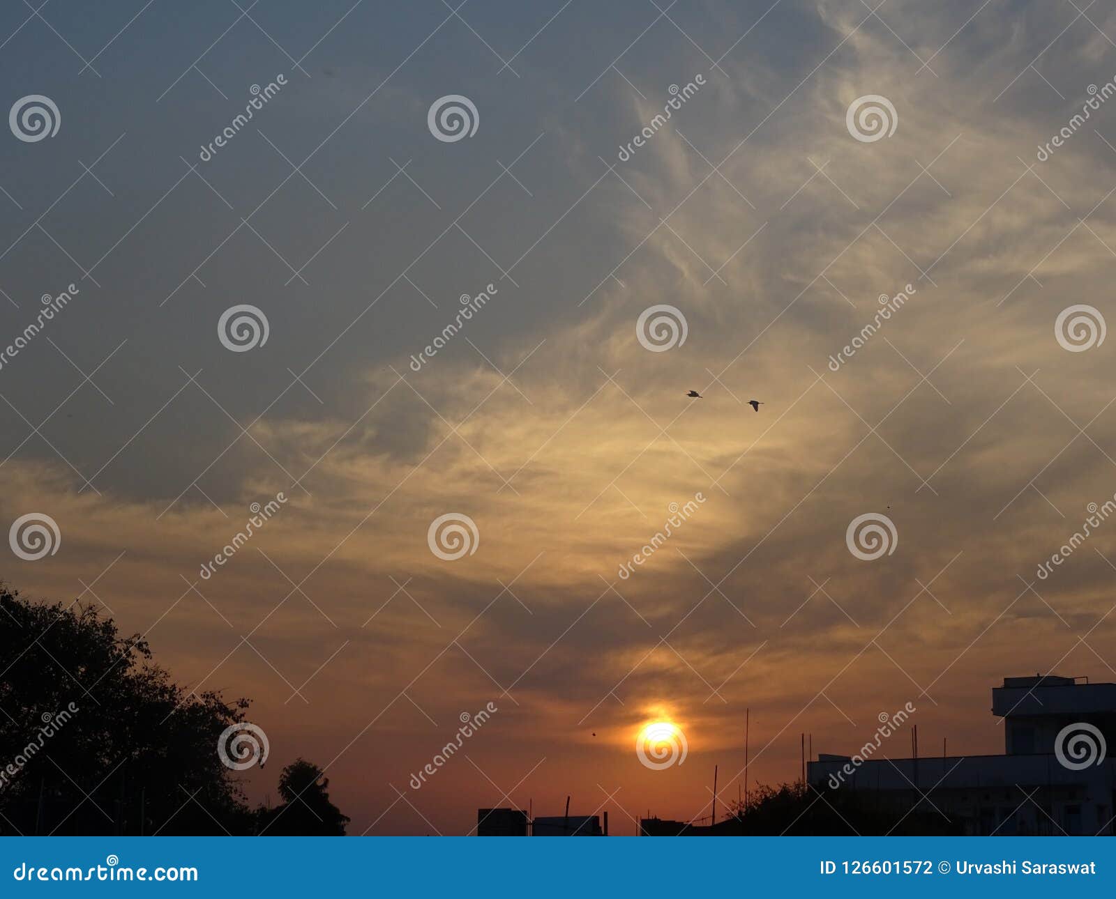 Waving Off for Day and Beginning of the Night Stock Photo - Image of ...