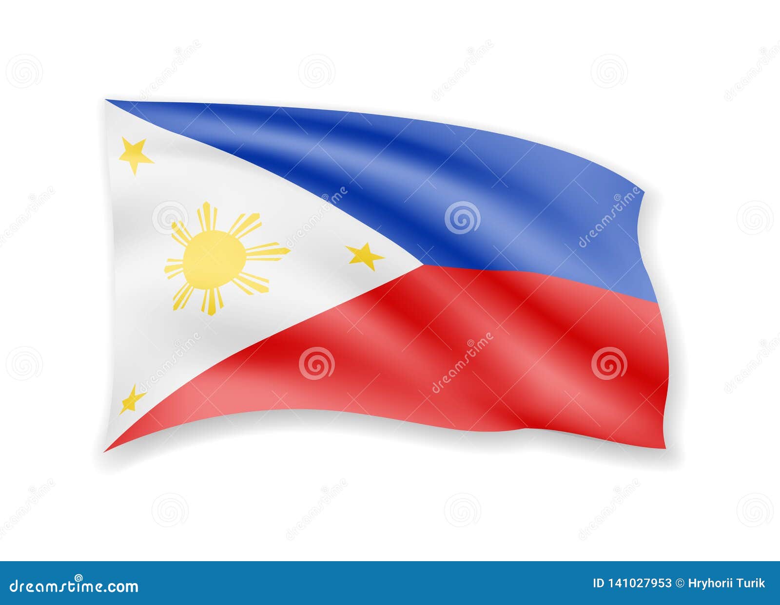 3D Waving Philippines Province Flag Of Batangas Closeup View Royalty ...