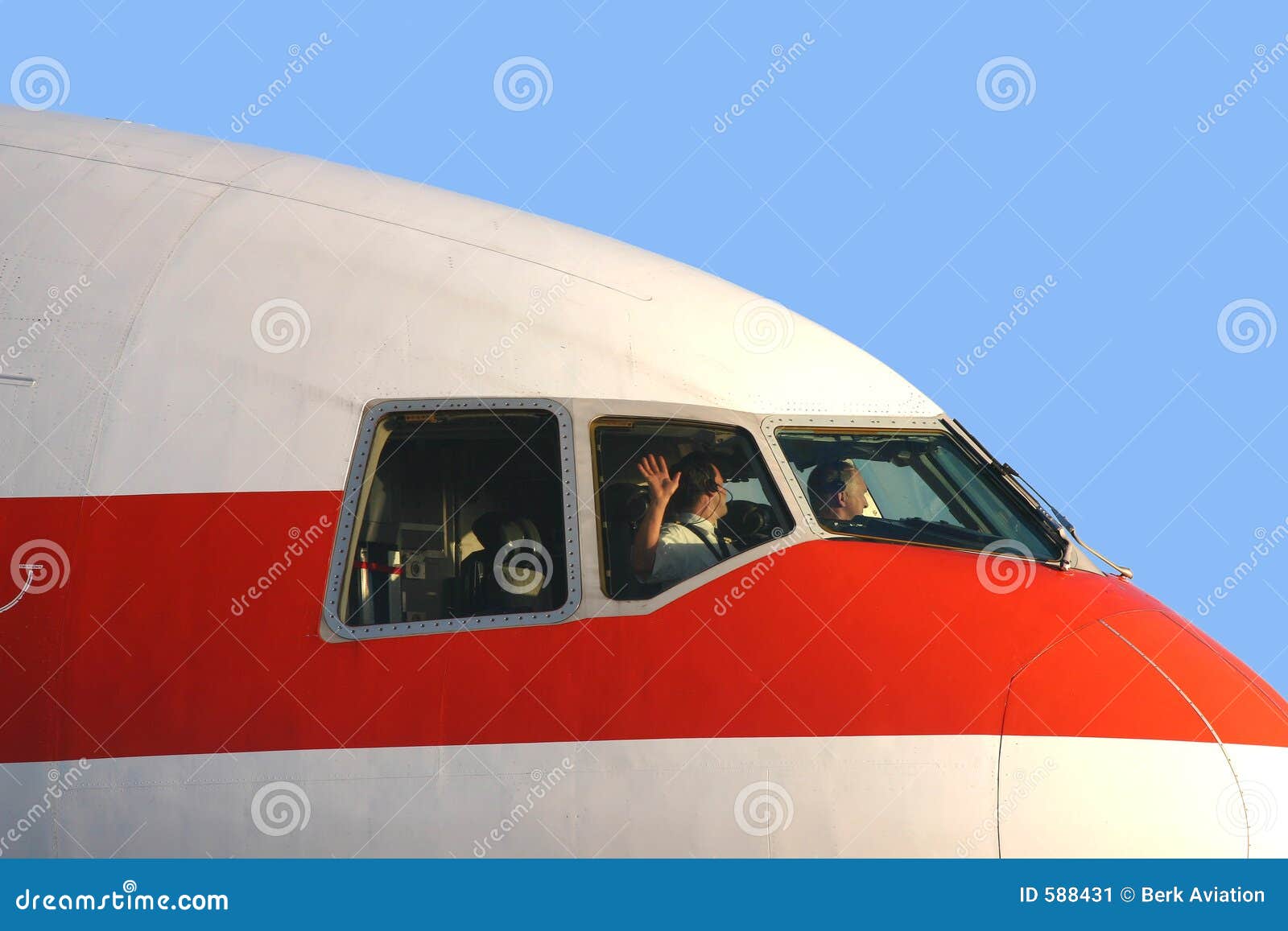 Waving pilot stock image. Image of pilot, waving, blue - 588431