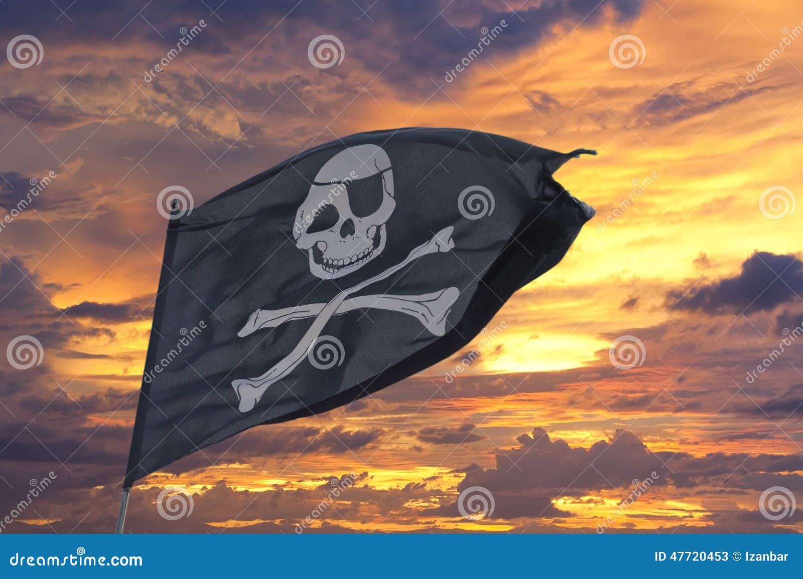 Pirate Flag Waving