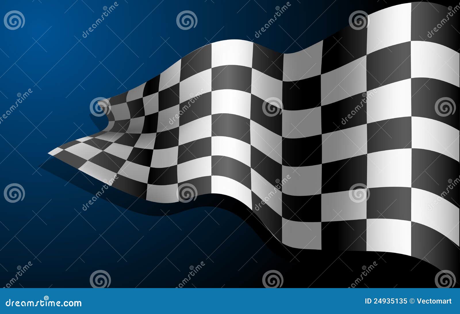 Waving Race Flag stock vector. Illustration of finish - 24935135