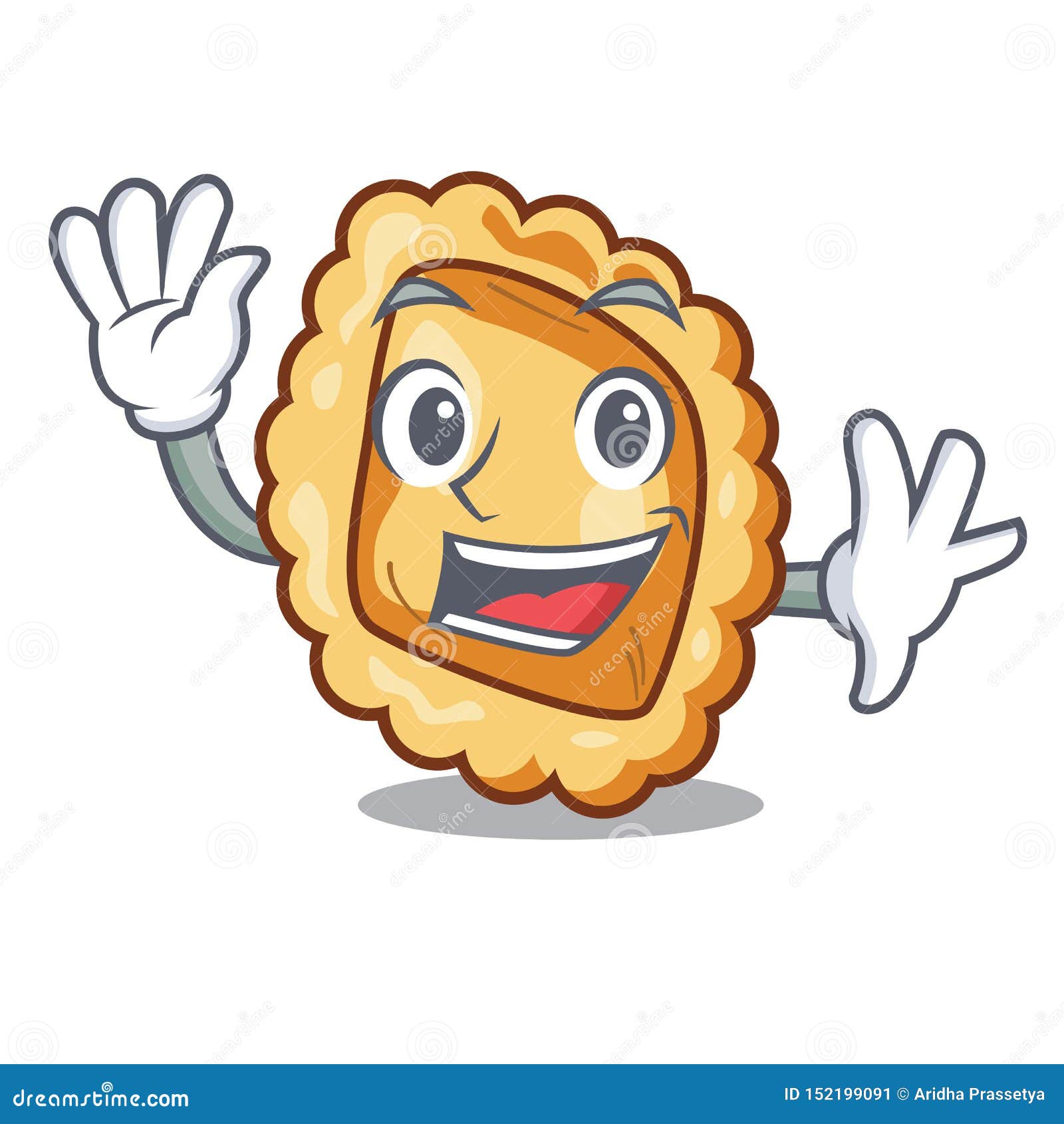 Waving Ravioli in the a Cartoon Bowl Stock Vector - Illustration of ...
