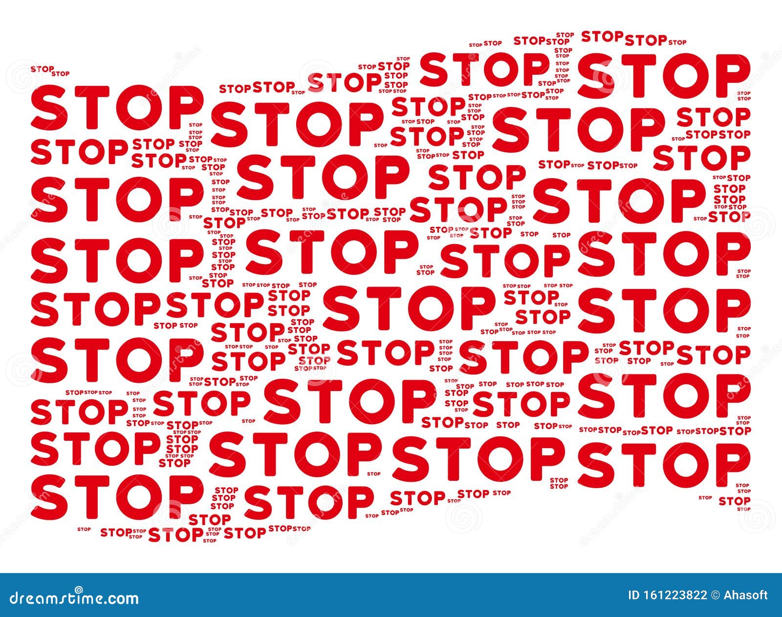 Waving Red Flag Collage of STOP Text Items Stock Vector - Illustration ...