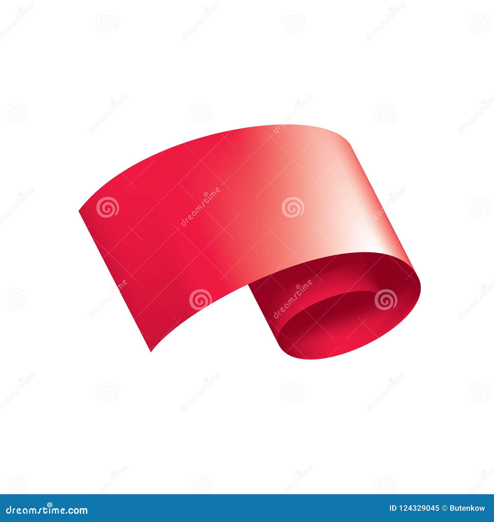 Waving the Red Flag on a White Background Stock Vector - Illustration ...