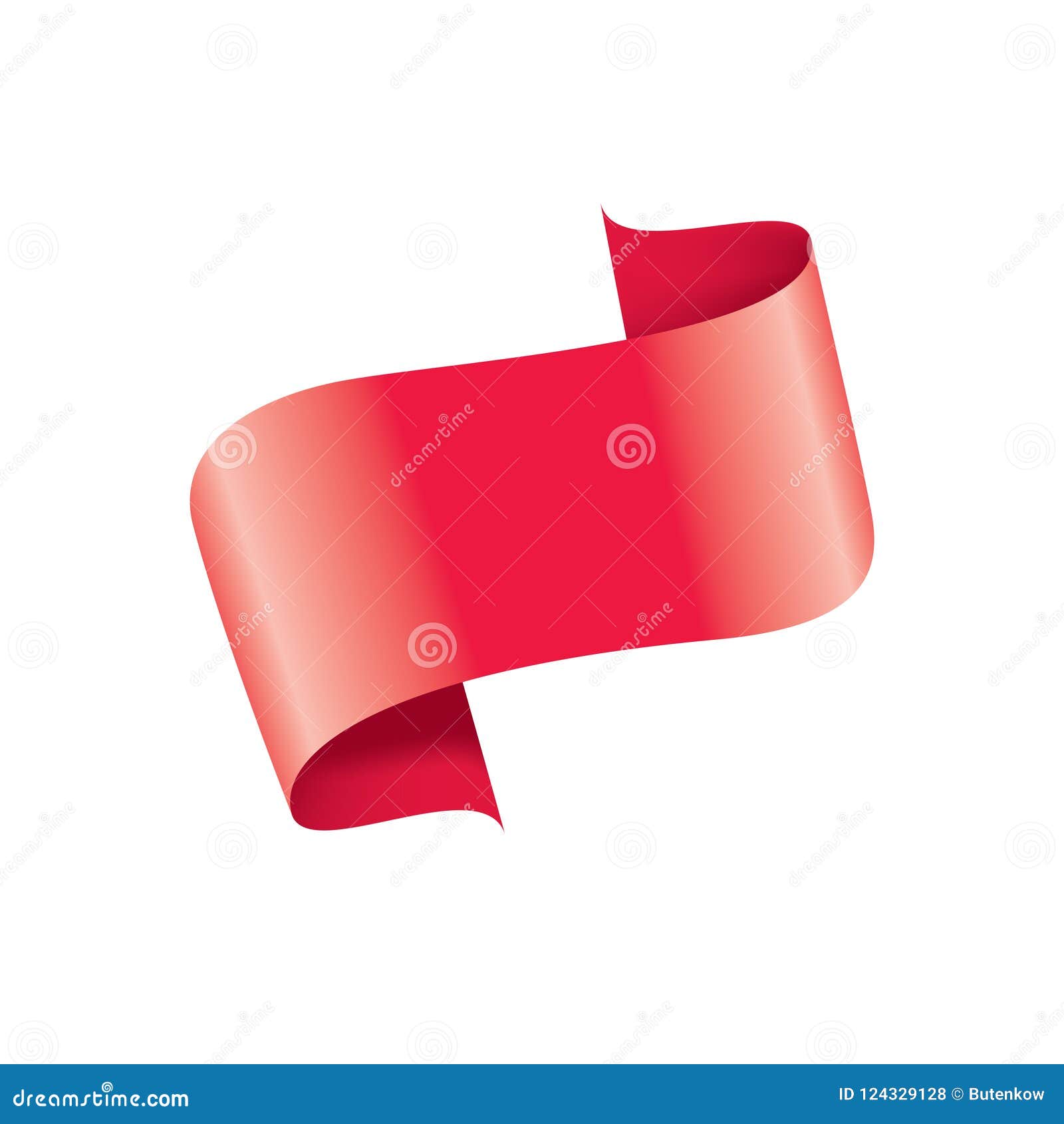 Waving the Red Flag on a White Background Stock Vector - Illustration ...