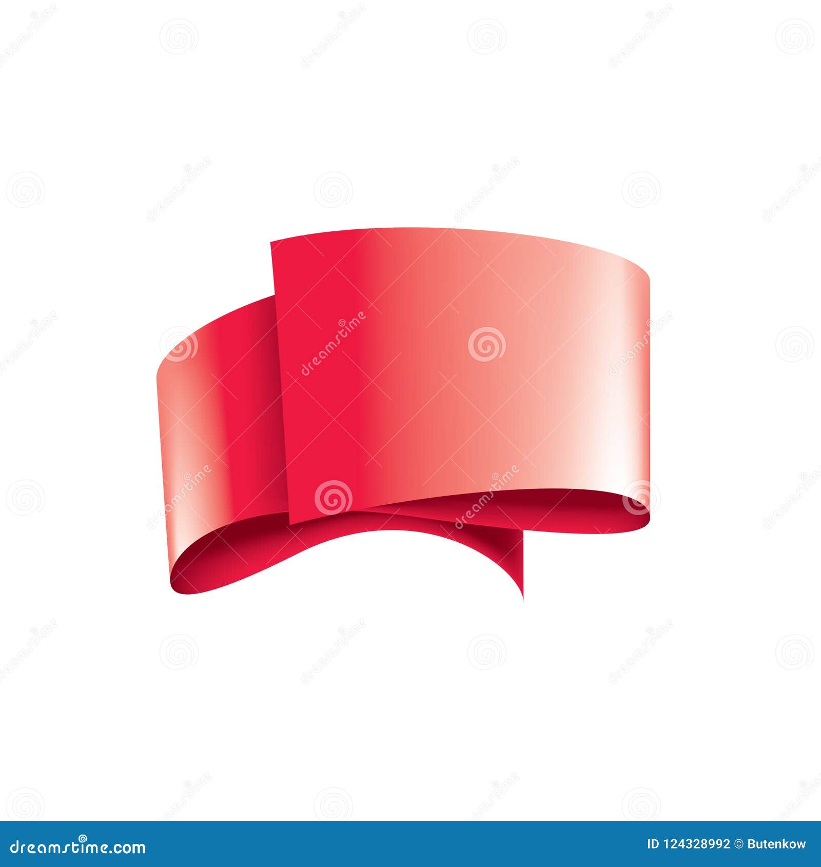 Waving the Red Flag on a White Background Stock Vector - Illustration ...