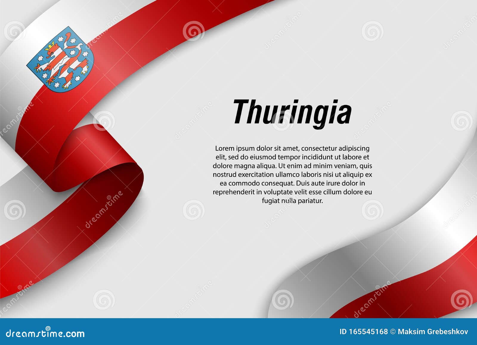 Thuringen State Map, Germany, Vector Map Silhouette. | CartoonDealer ...