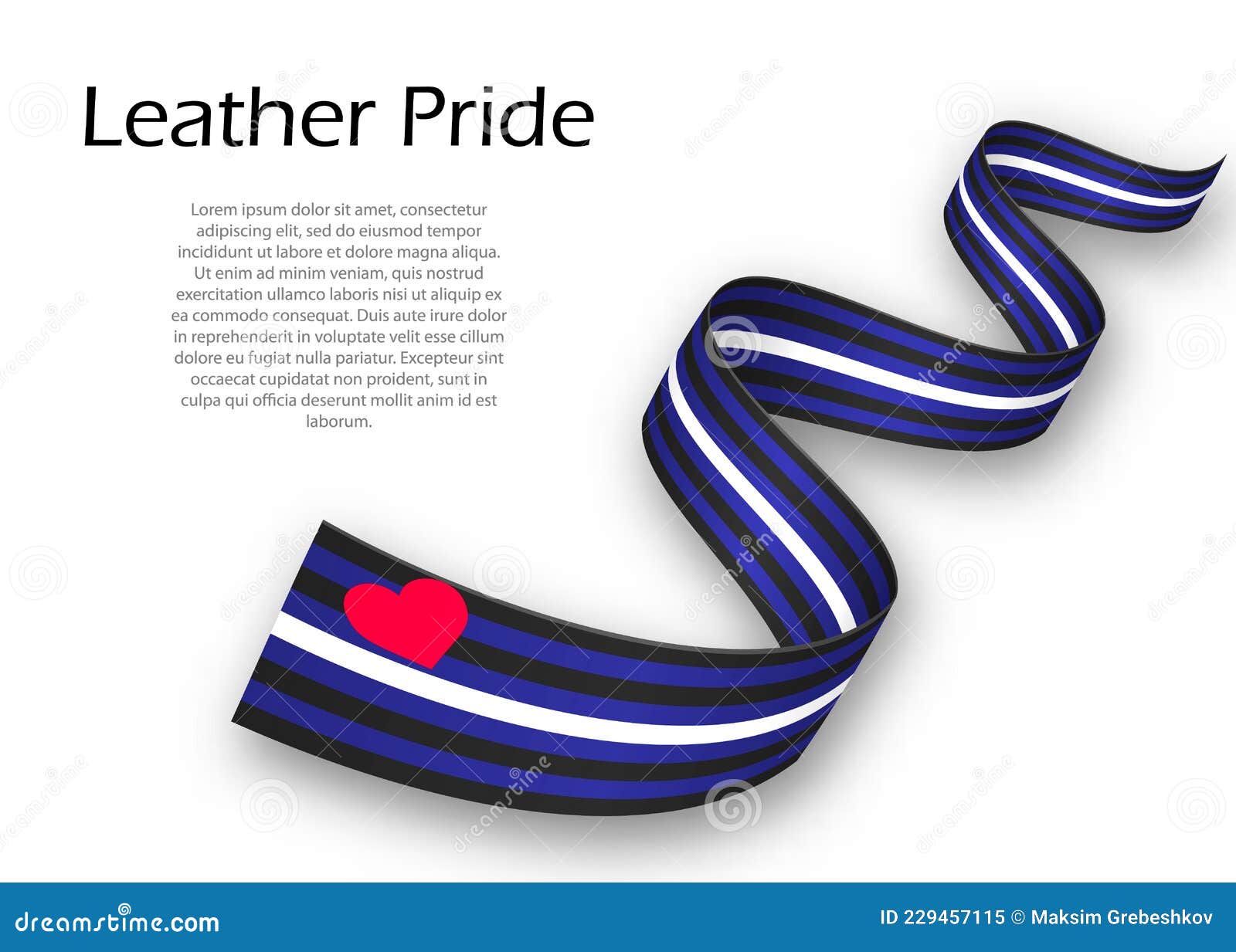 Waving Ribbon or Banner with Leather Pride Flag Stock Vector - Illustration of banner ...