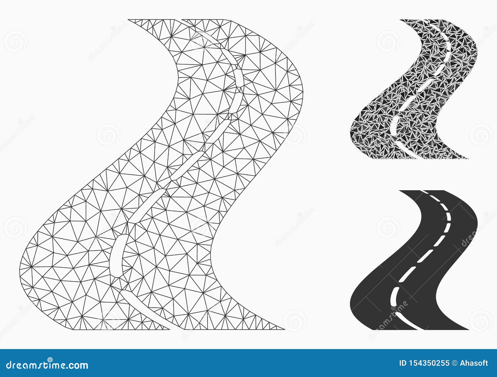 Waving Road Vector Mesh Carcass Model and Triangle Mosaic Icon Stock ... Waving Road Vector Mesh Carcass Model and Triangle Mosaic Icon Stock ...
