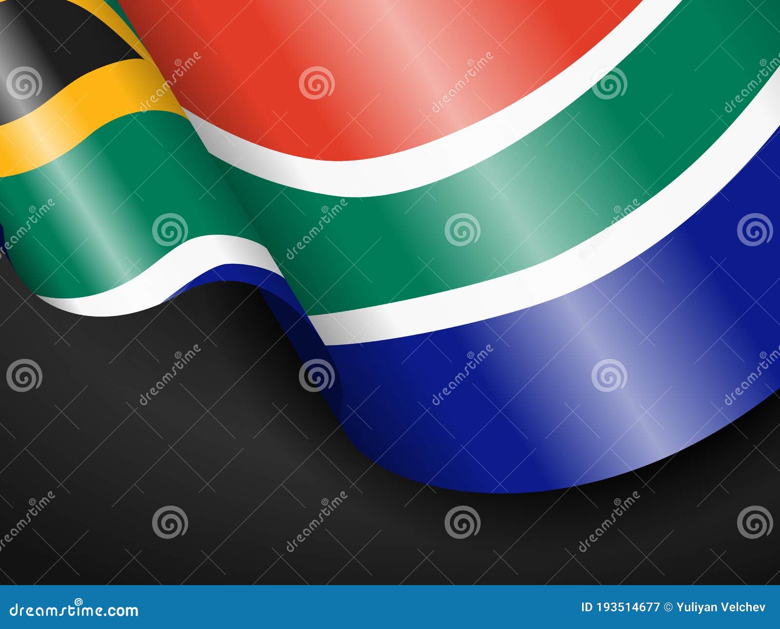 Waving South African Flag Royalty-Free Stock Photography ...