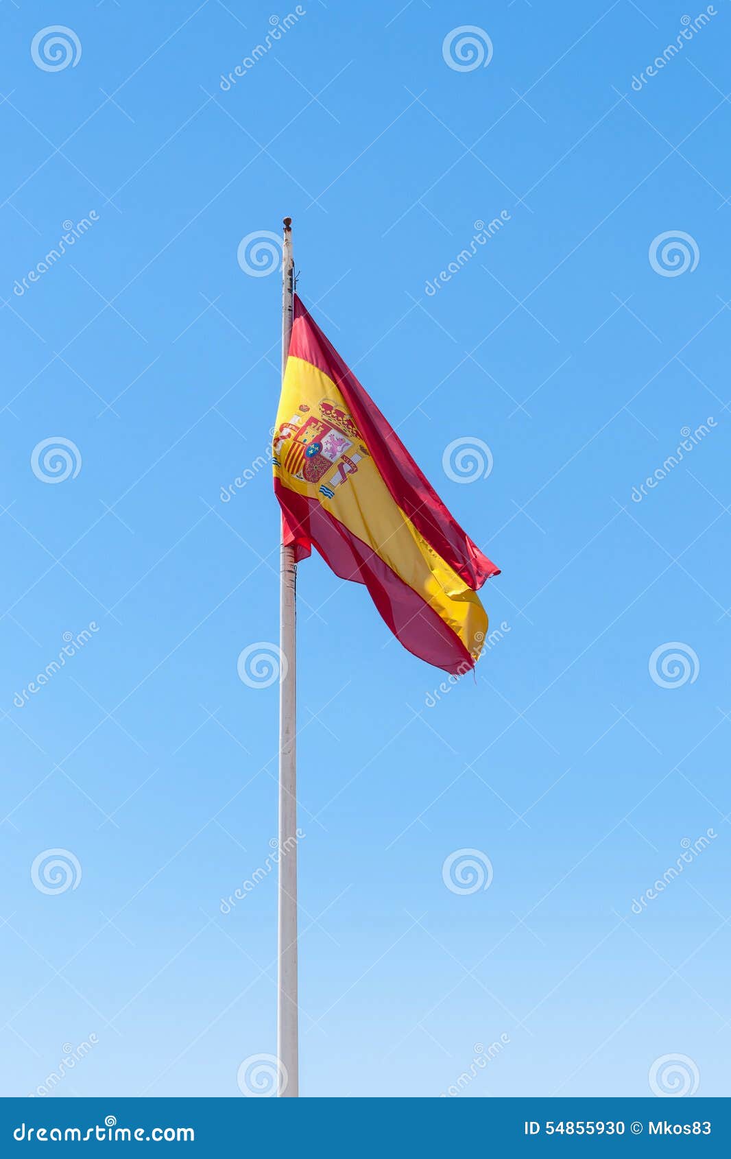 Waving spanish flag stock photo. Image of flying, blowing - 54855930