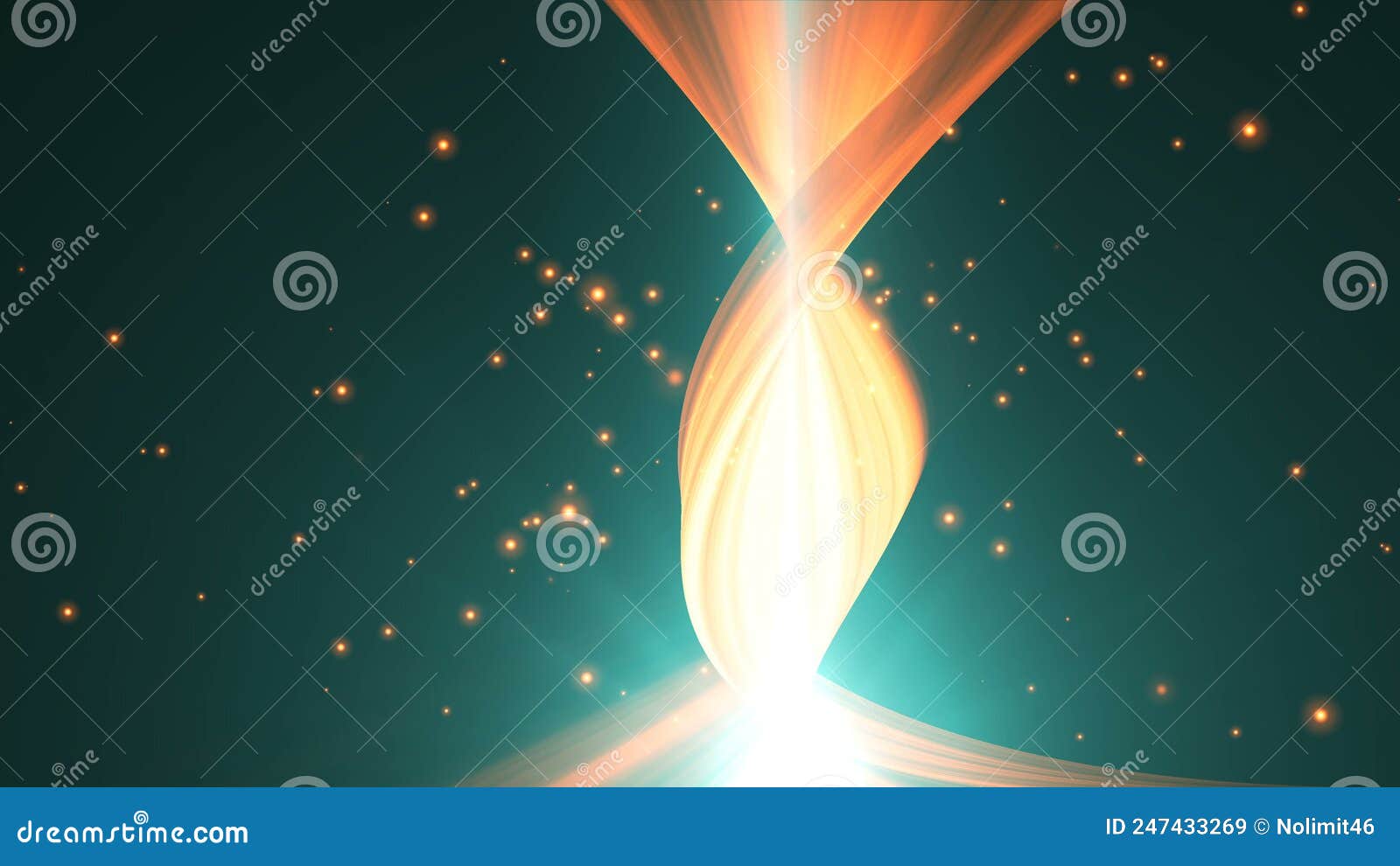 Waving String and Particles. Abstract Background Stock Illustration ...