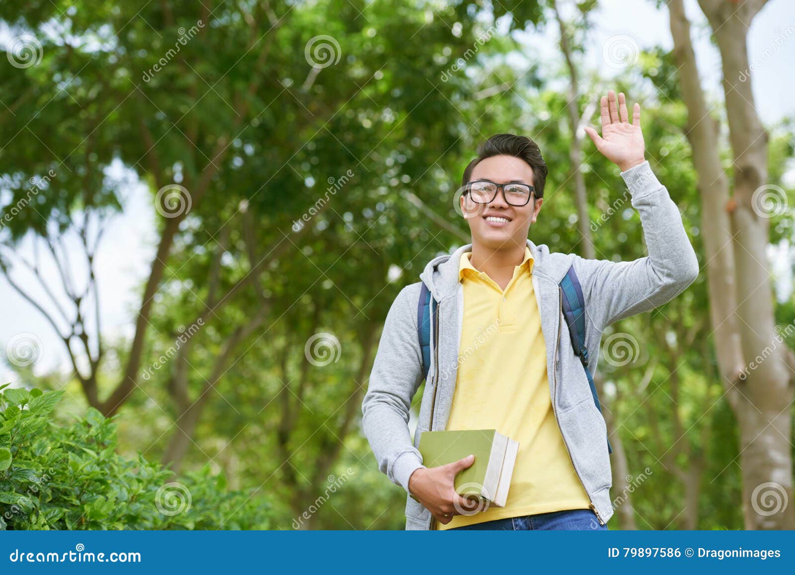 Waving student stock photo. Image of outdoors, vietnamese - 79897586