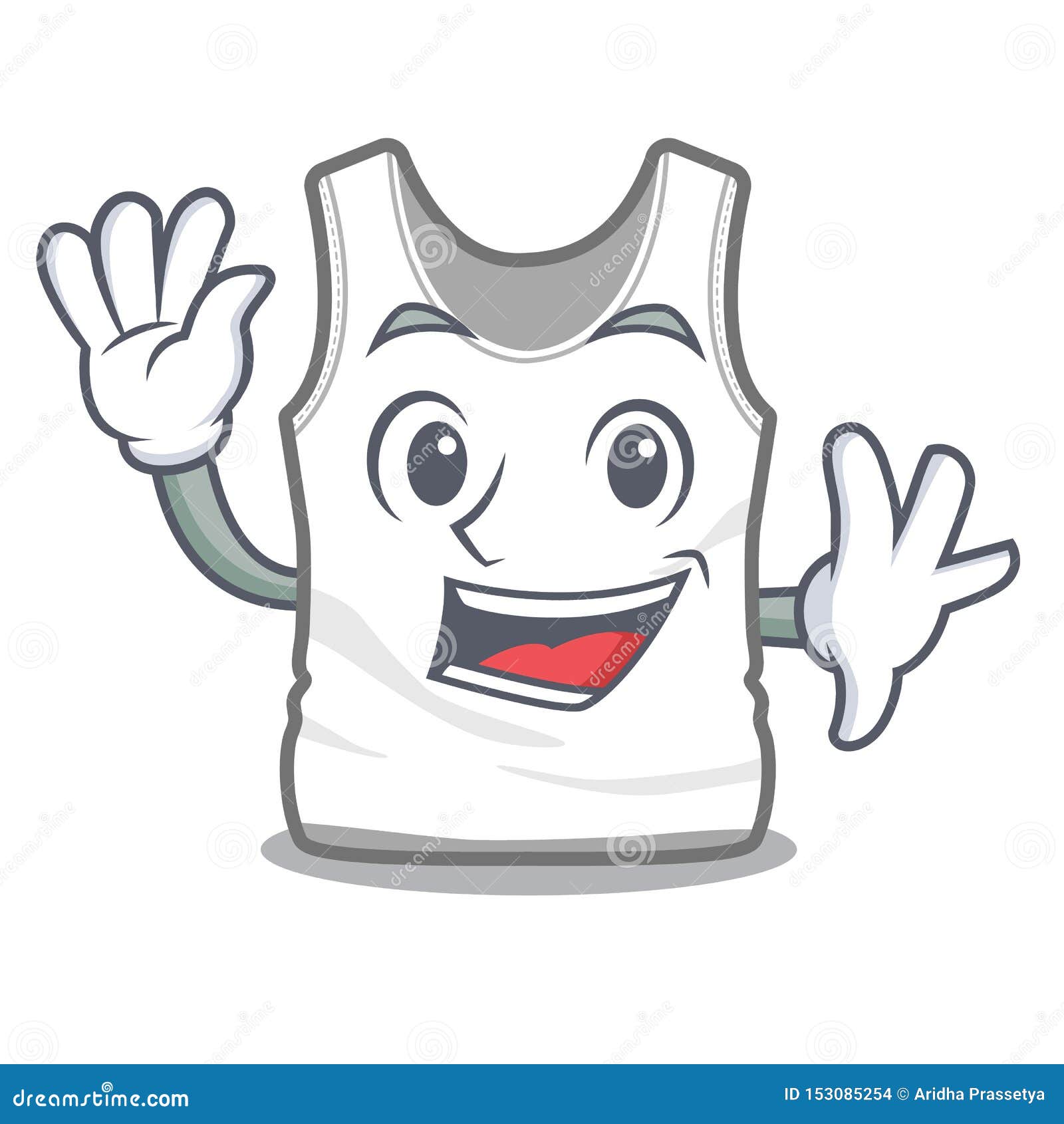 Waving Undershirt Isolated with in the Cartoon Stock Vector ...