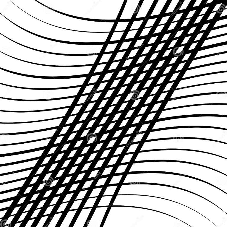 Waving, Wavy Lines Pattern. Billowy, Undulating Tangle Lines Grid,mesh ...