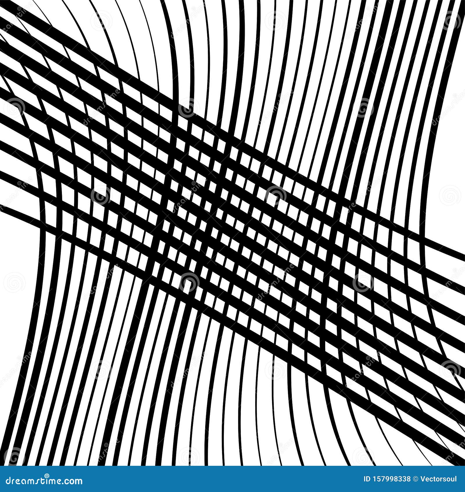 Waving, Wavy Lines Pattern. Billowy, Undulating Tangle Lines Grid,mesh ...