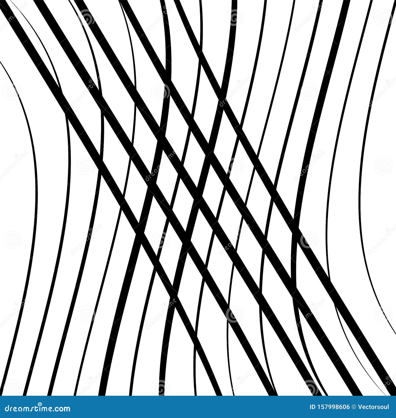 Waving, Wavy Lines Pattern. Billowy, Undulating Tangle Lines Grid,mesh ...