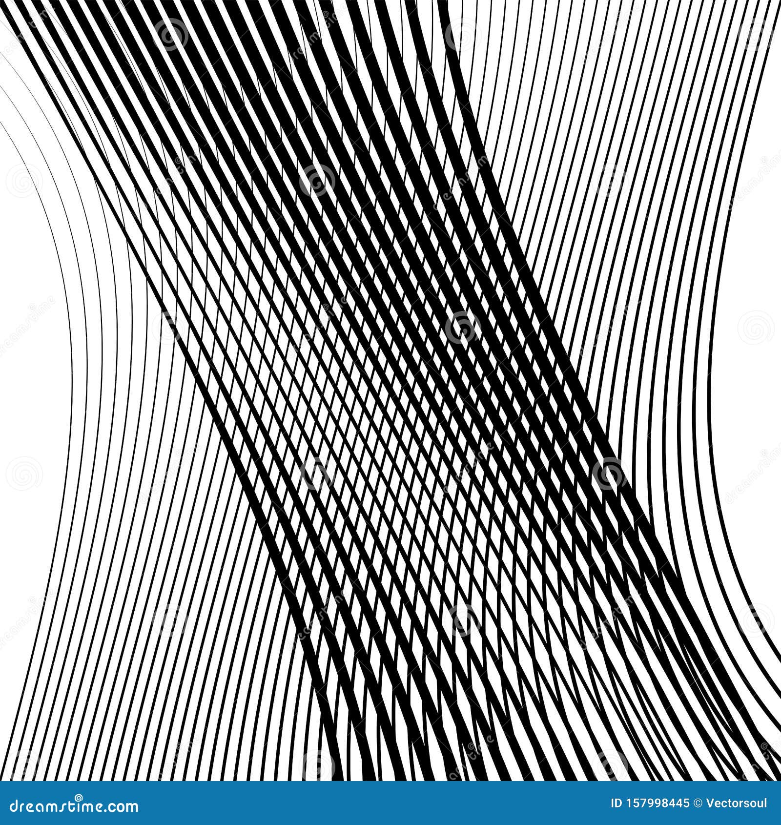 Waving, Wavy Lines Pattern. Billowy, Undulating Tangle Lines Grid,mesh ...
