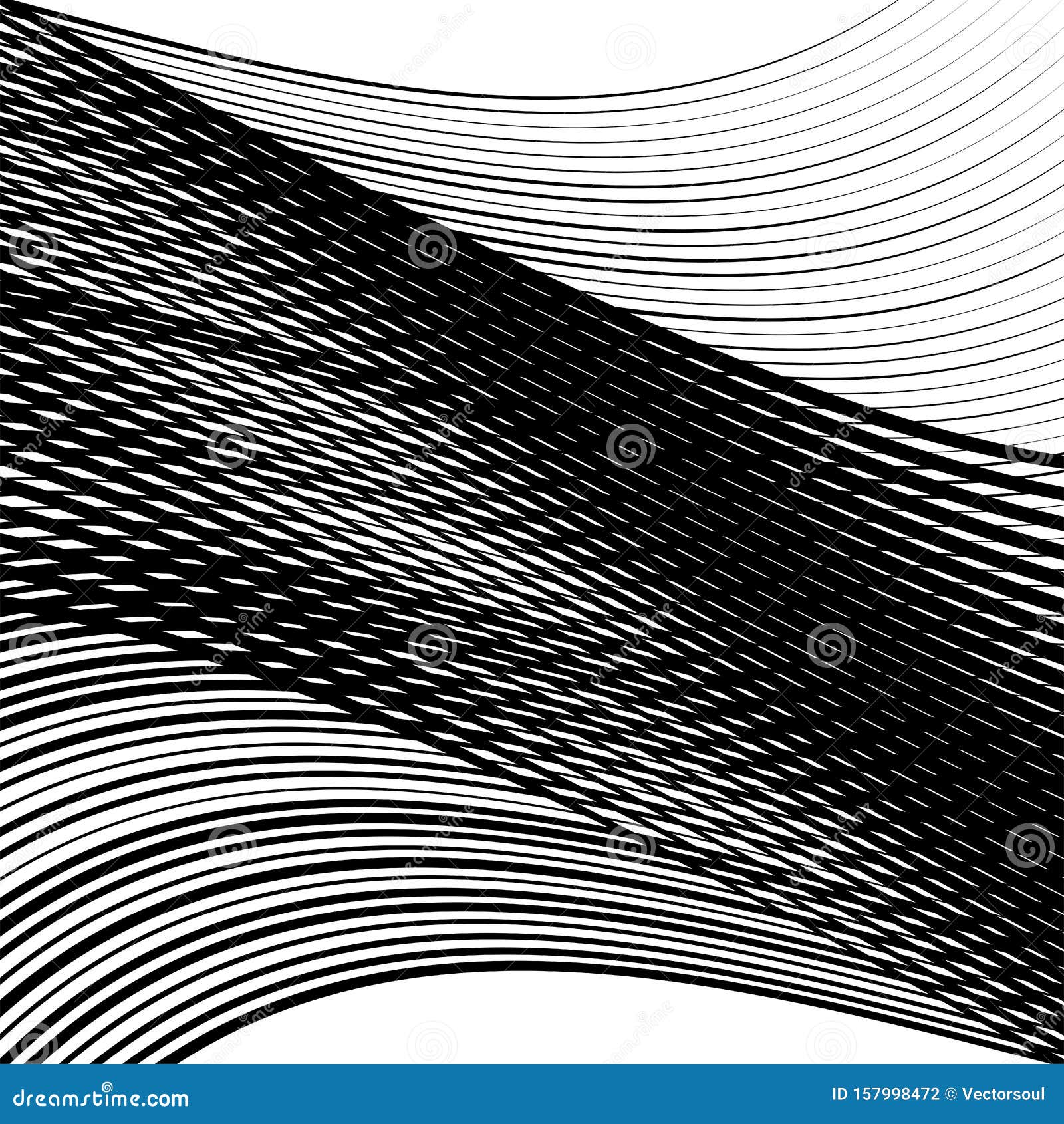 Waving, Wavy Lines Pattern. Billowy, Undulating Tangle Lines Grid,mesh ...