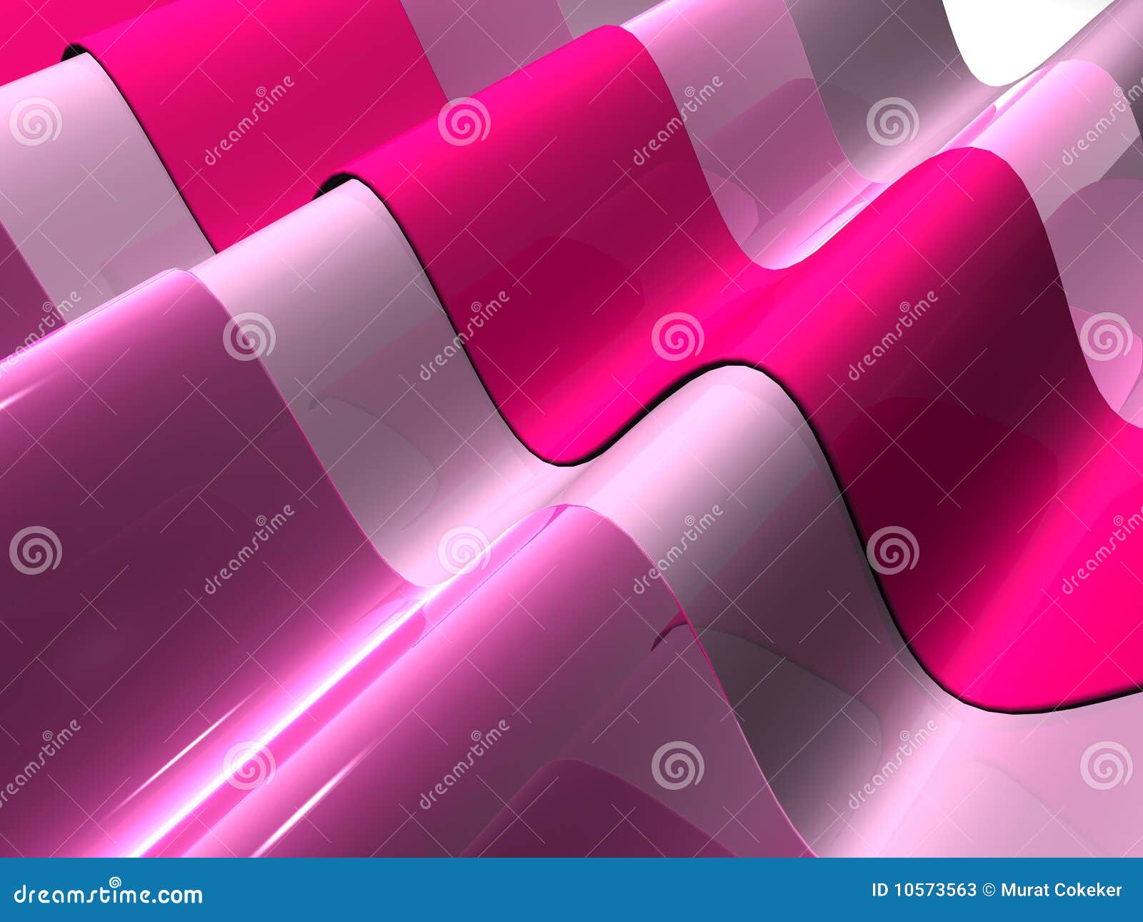 Wavy 3D Shiny Abstract Design Stock Illustration - Illustration of ...